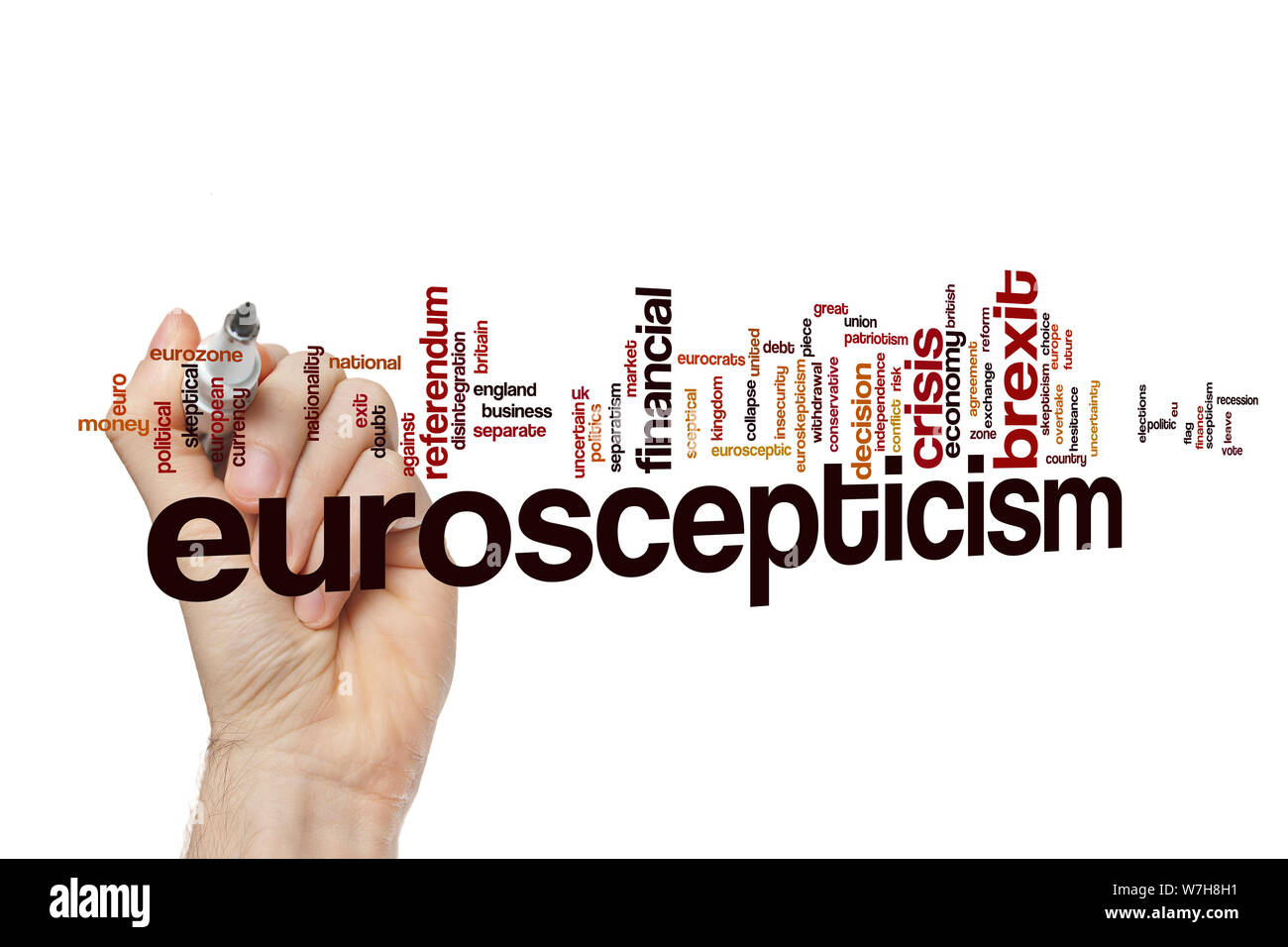 Euroscepticism word cloud Stock Photo - Alamy