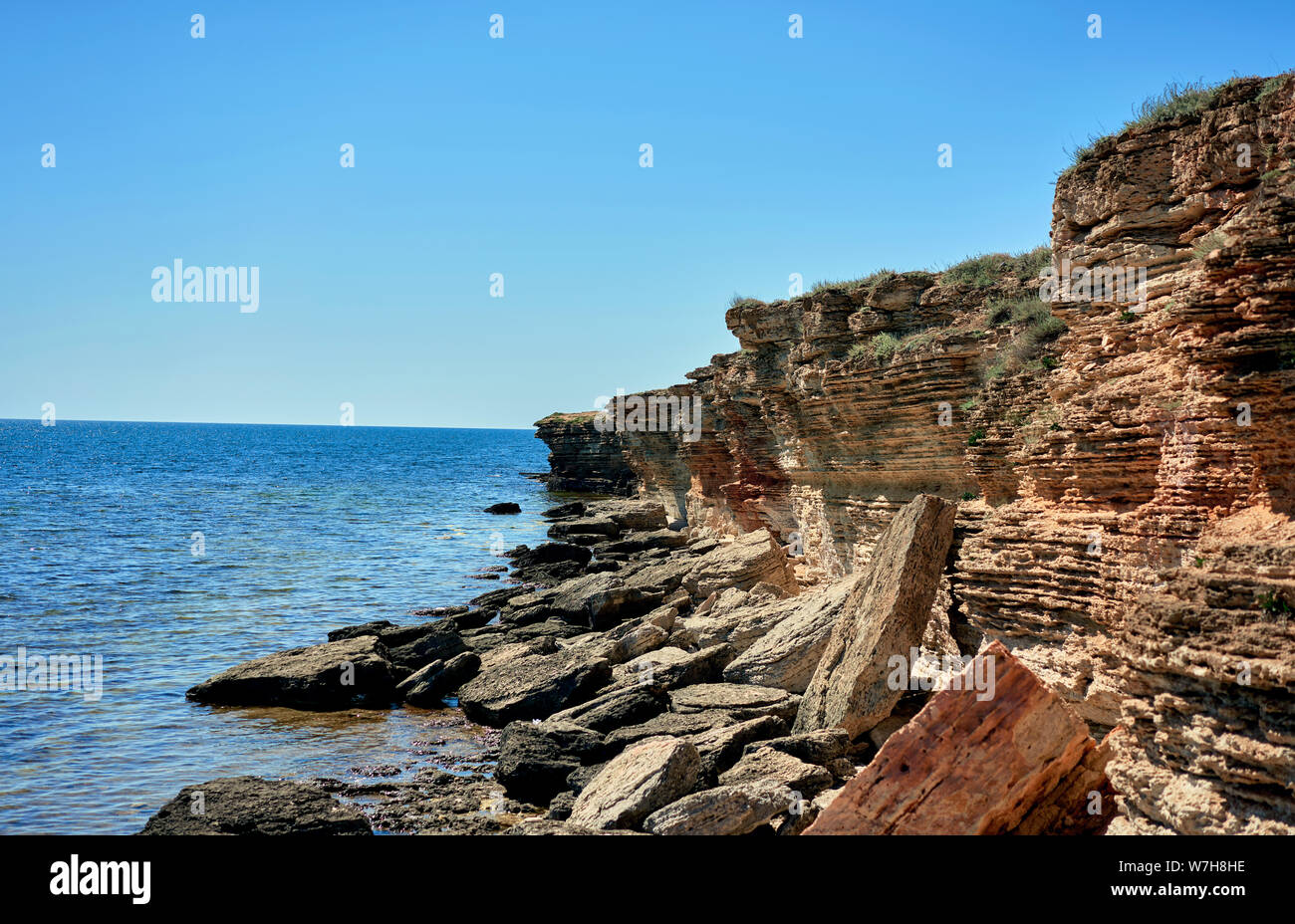 Beautiful rocky sandy sea coast hi-res stock photography and images - Alamy