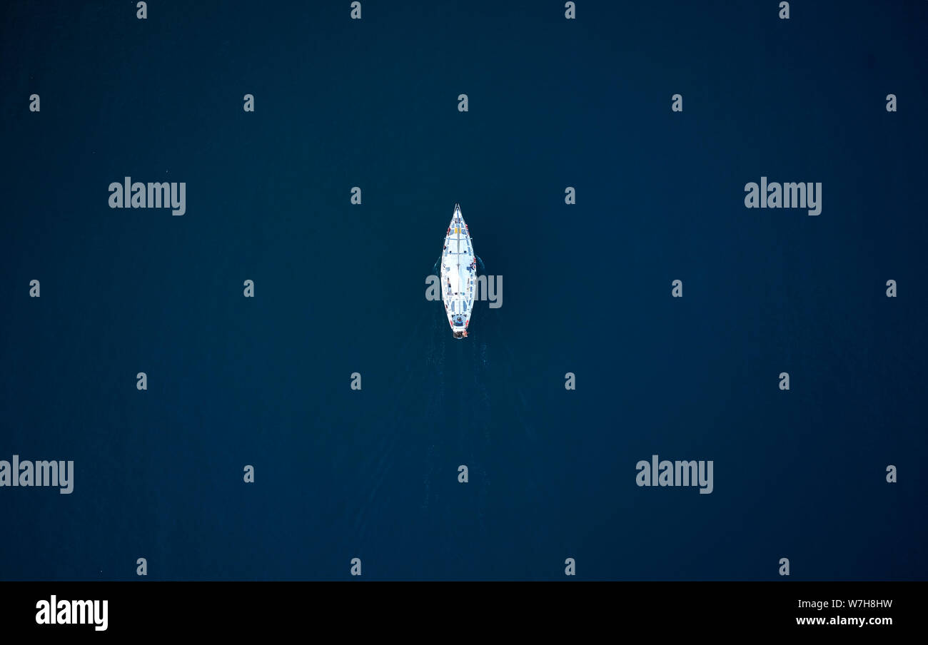 Sail ship birds eye view hi-res stock photography and images - Alamy