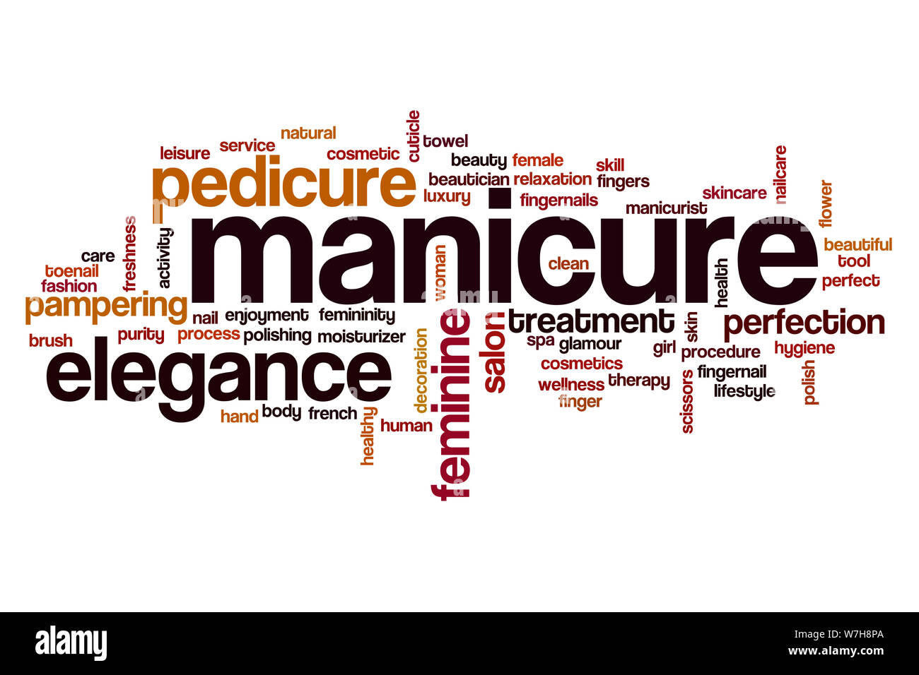Manicure word cloud concept Stock Photo - Alamy