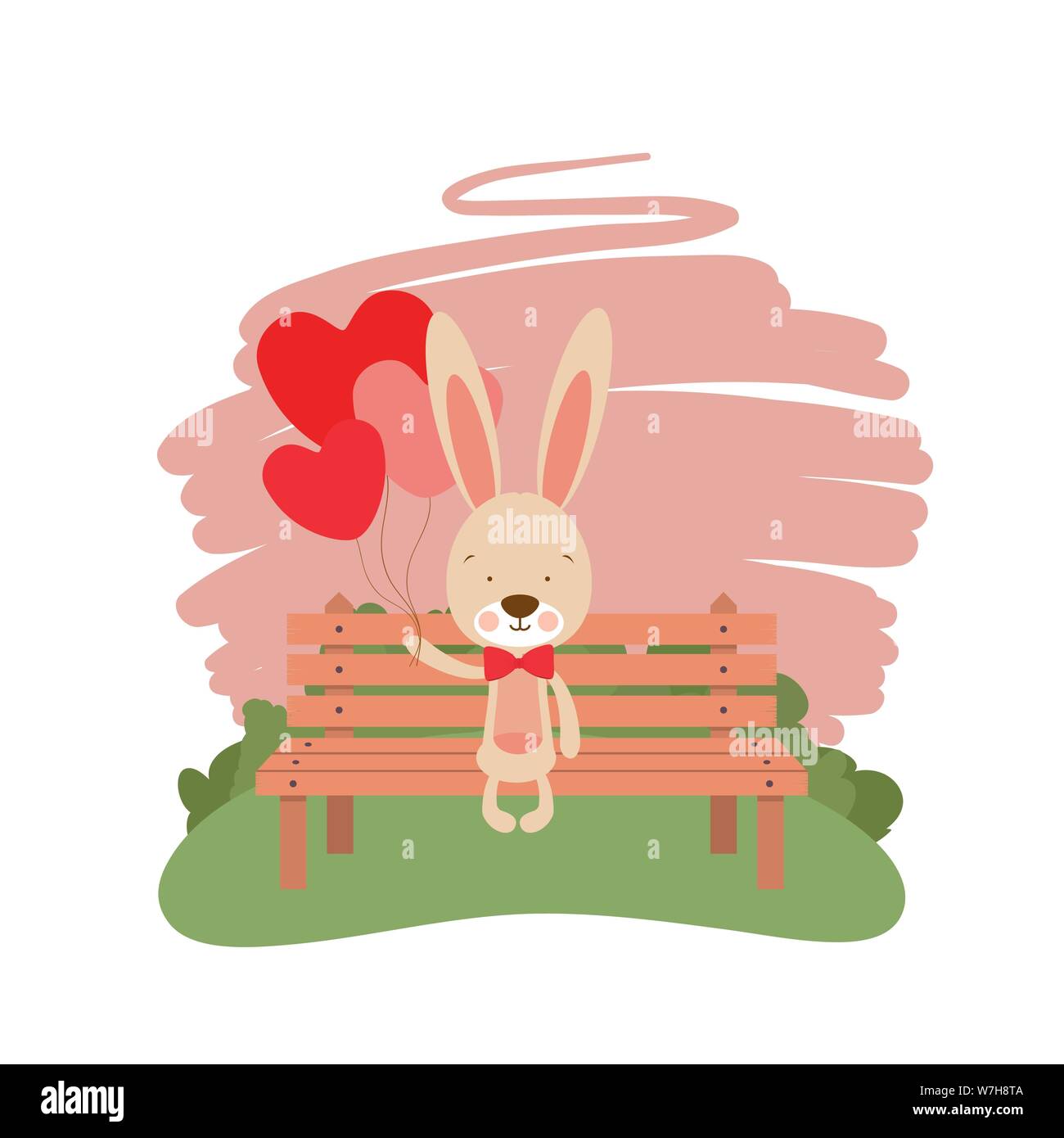 Rabbit on chair Stock Vector Images - Alamy
