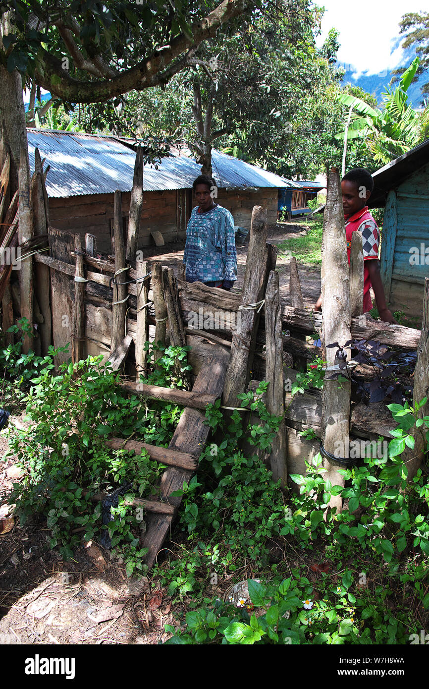 The village in valley of Wamena, Papua Stock Photo - Alamy