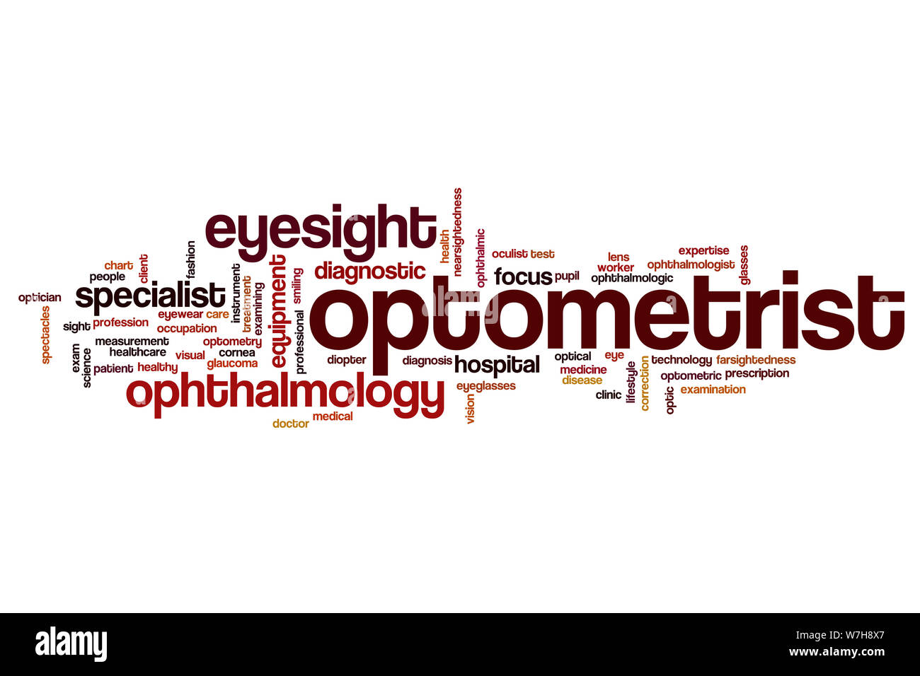 Optometrist word cloud concept Stock Photo - Alamy