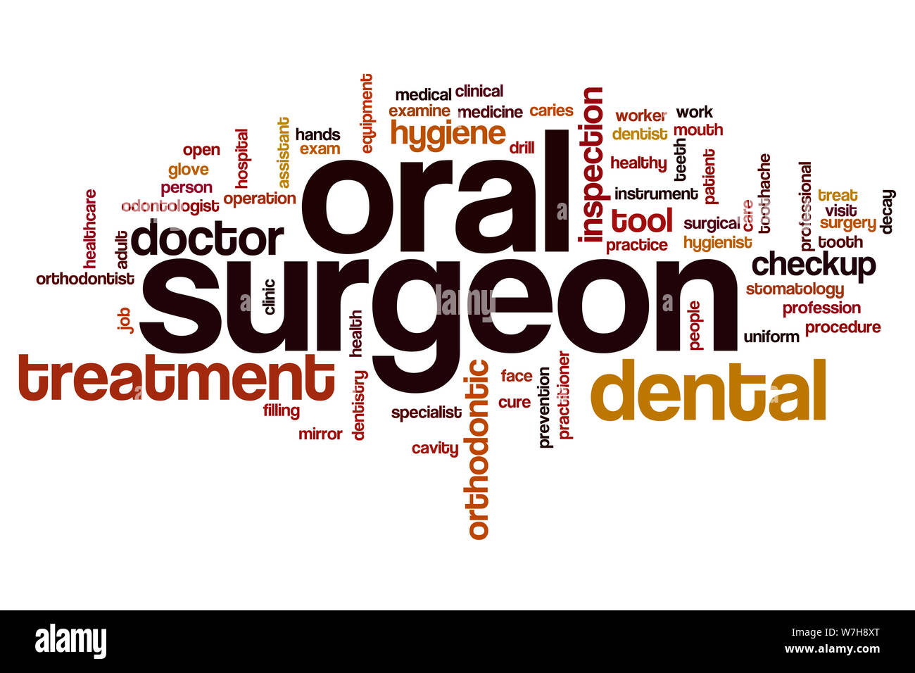 Oral surgeon word cloud concept Stock Photo - Alamy
