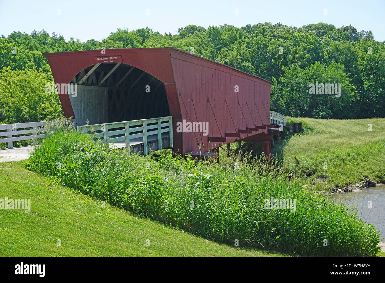 Roseman Covered Bridge Stock Photo - Alamy