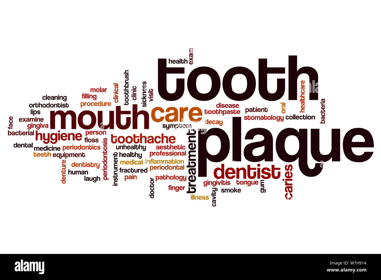 Tooth plaque word cloud concept Stock Photo - Alamy