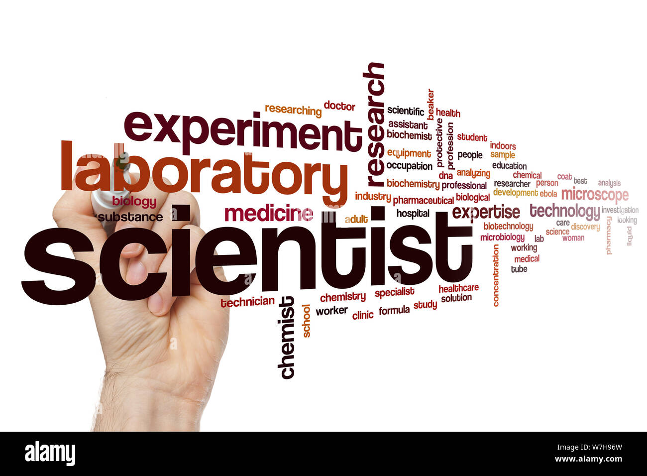 Scientist word cloud concept Stock Photo - Alamy