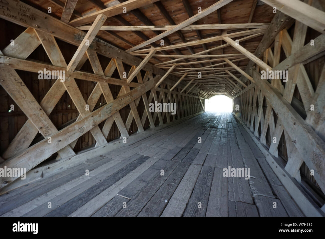Roseman Covered Bridge Stock Photo - Alamy