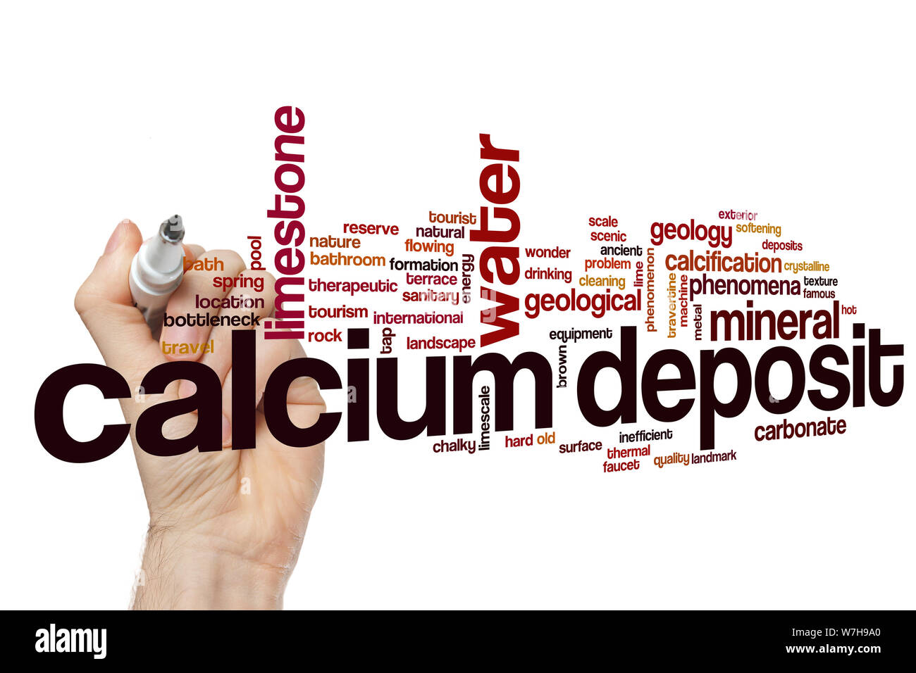 Calcium deposit word cloud concept Stock Photo - Alamy
