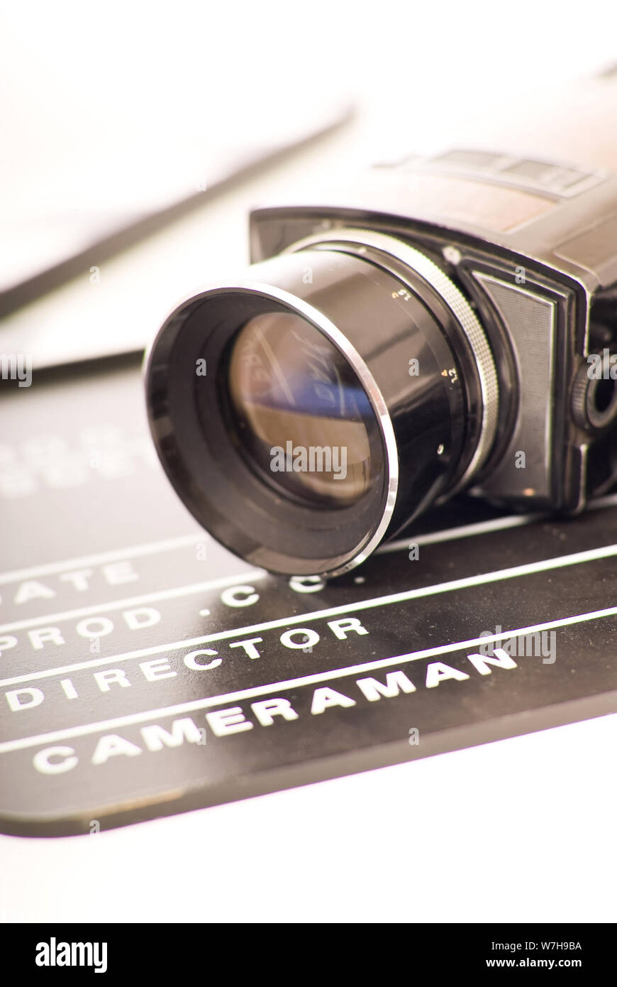 Vintage equipment for video recording with old movie camera Stock Photo ...