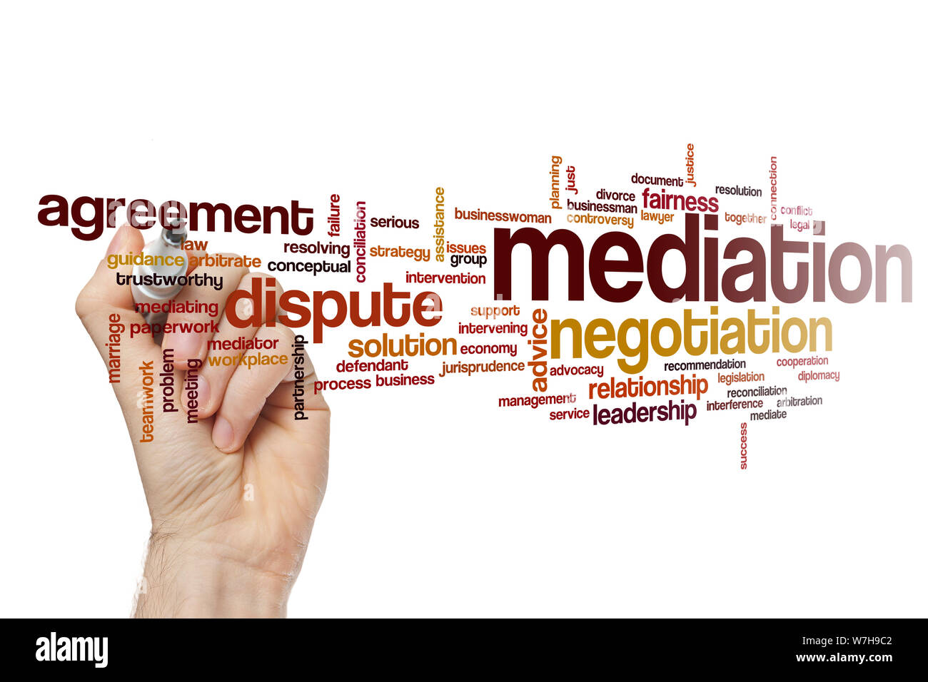Mediation word cloud concept Stock Photo - Alamy