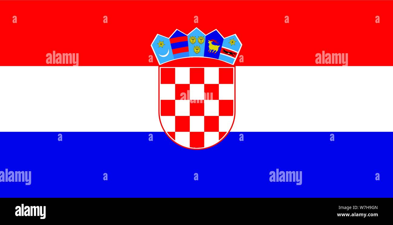 The croatian flag Stock Vector Images - Alamy