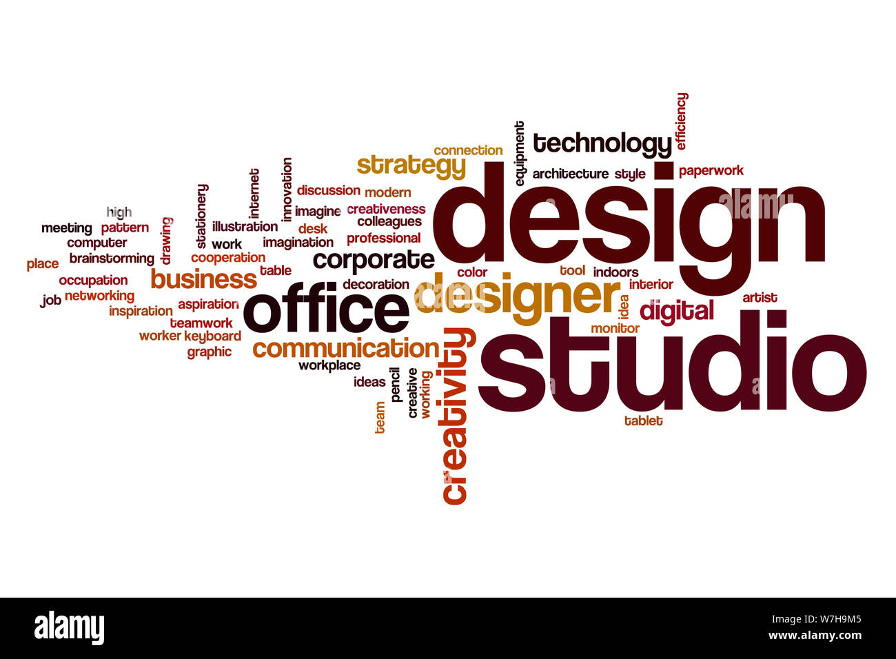 Design studio word cloud concept Stock Photo - Alamy