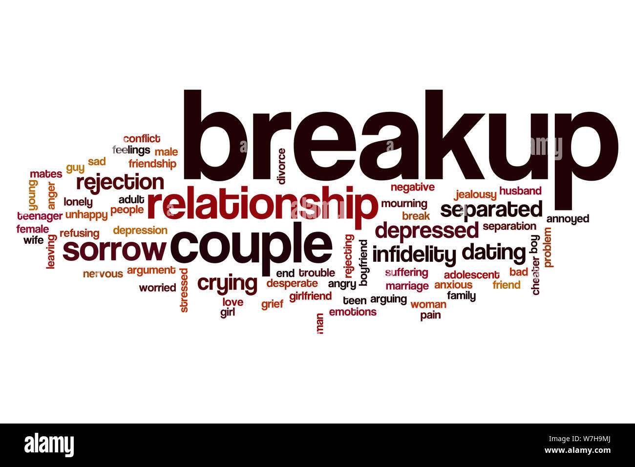 Breakup word cloud concept Stock Photo - Alamy