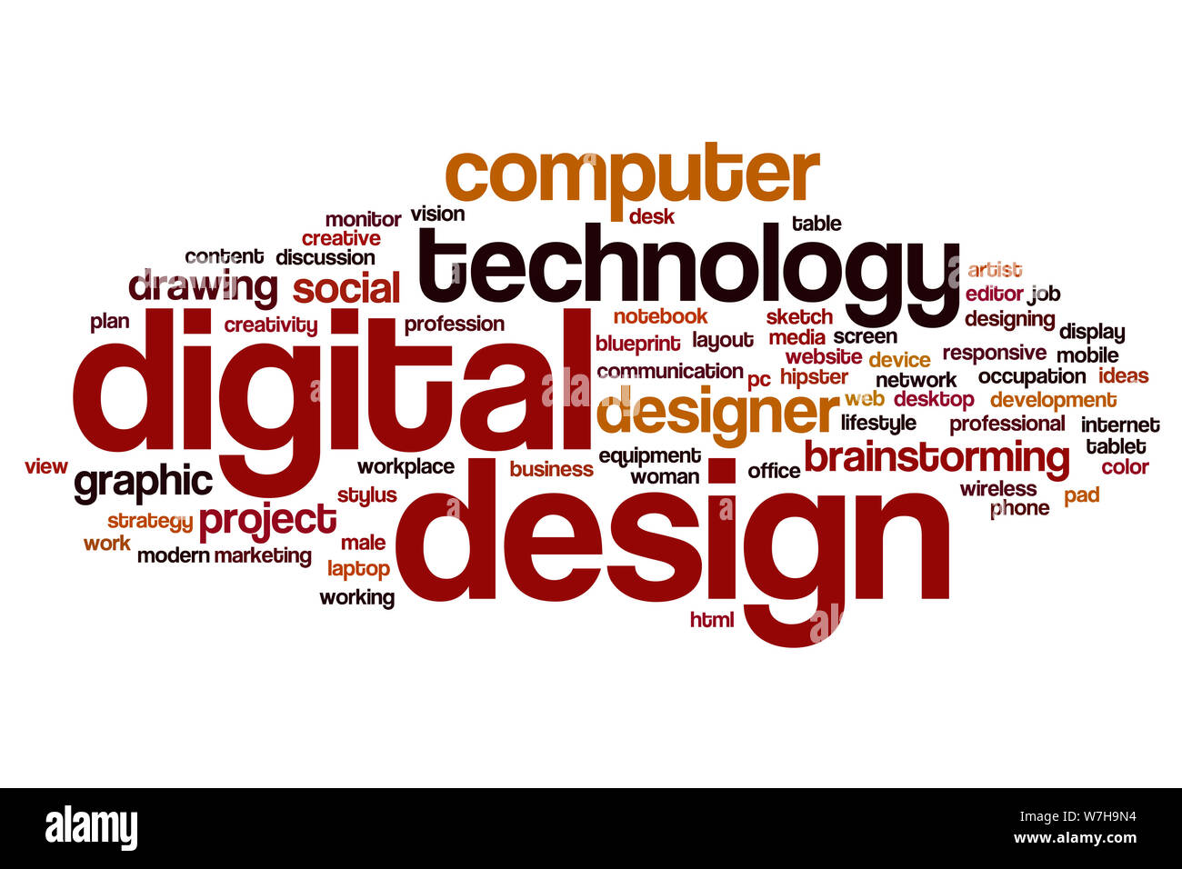 Digital design word cloud concept Stock Photo - Alamy