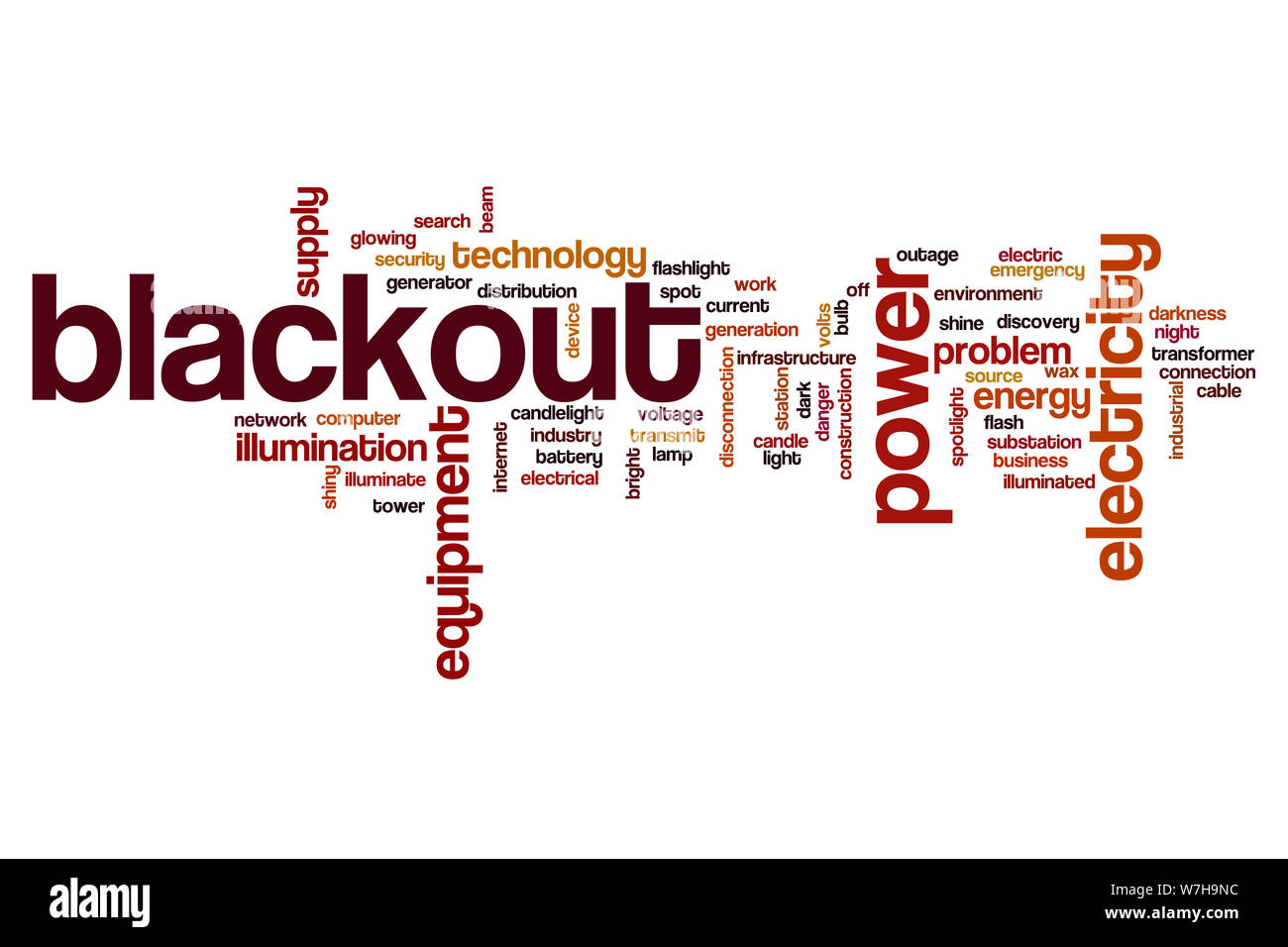 Blackout word cloud concept Stock Photo - Alamy