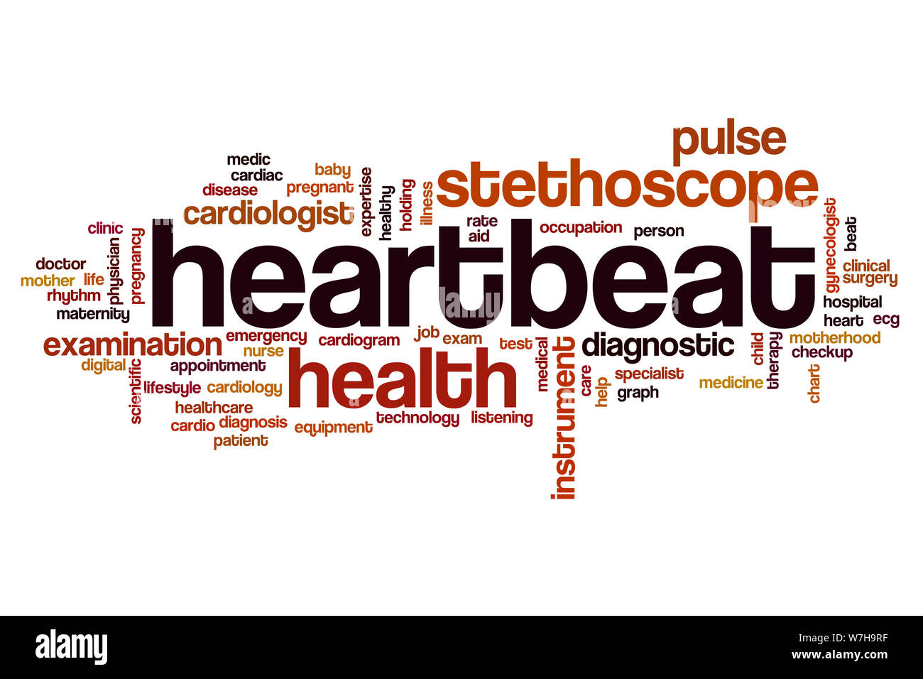 Heartbeat word cloud concept Stock Photo - Alamy
