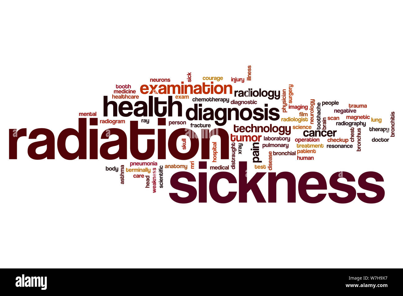 Radiation sickness word cloud concept Stock Photo - Alamy