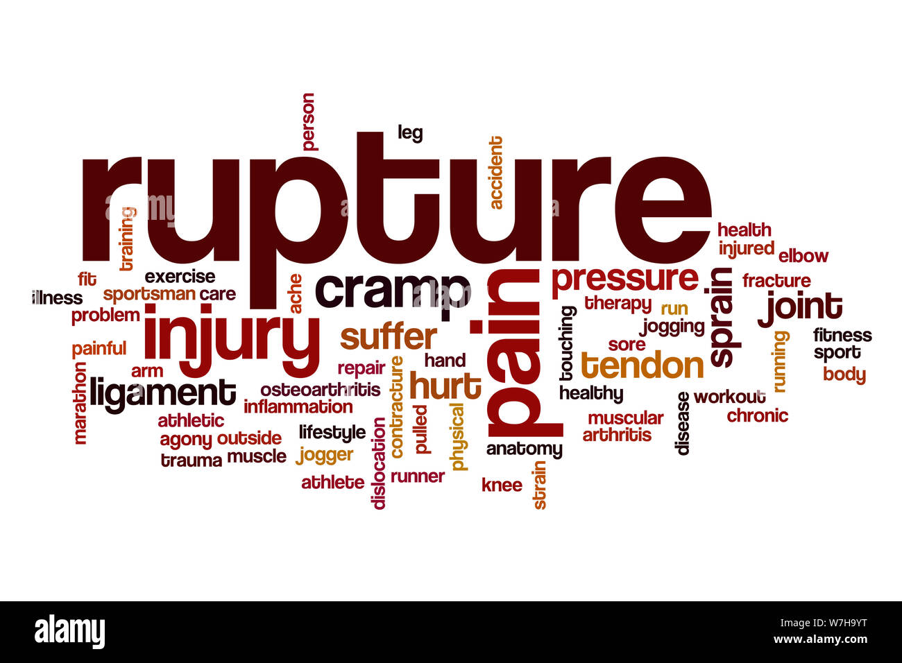 Rupture word cloud concept Stock Photo - Alamy