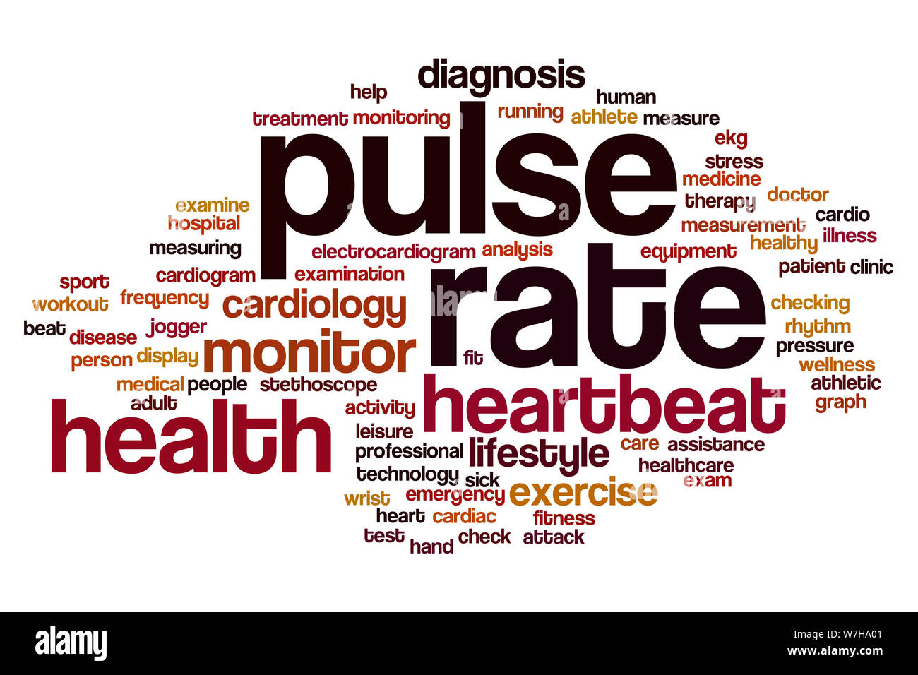 Pulse rate word cloud concept Stock Photo - Alamy