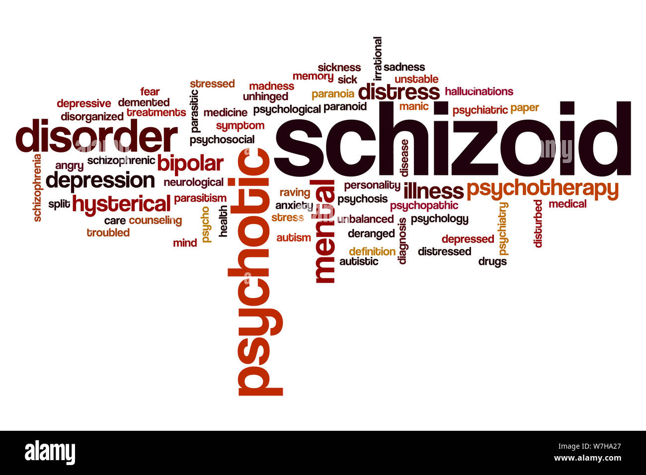 Psychosis word cloud concept hi-res stock photography and images - Alamy