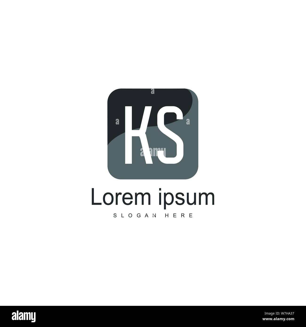 Initial KS logo template with modern frame. Minimalist KS letter logo ...
