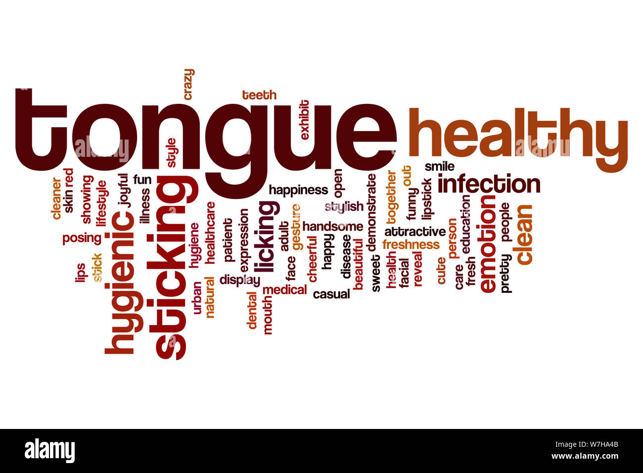 Tongue word cloud concept Stock Photo - Alamy