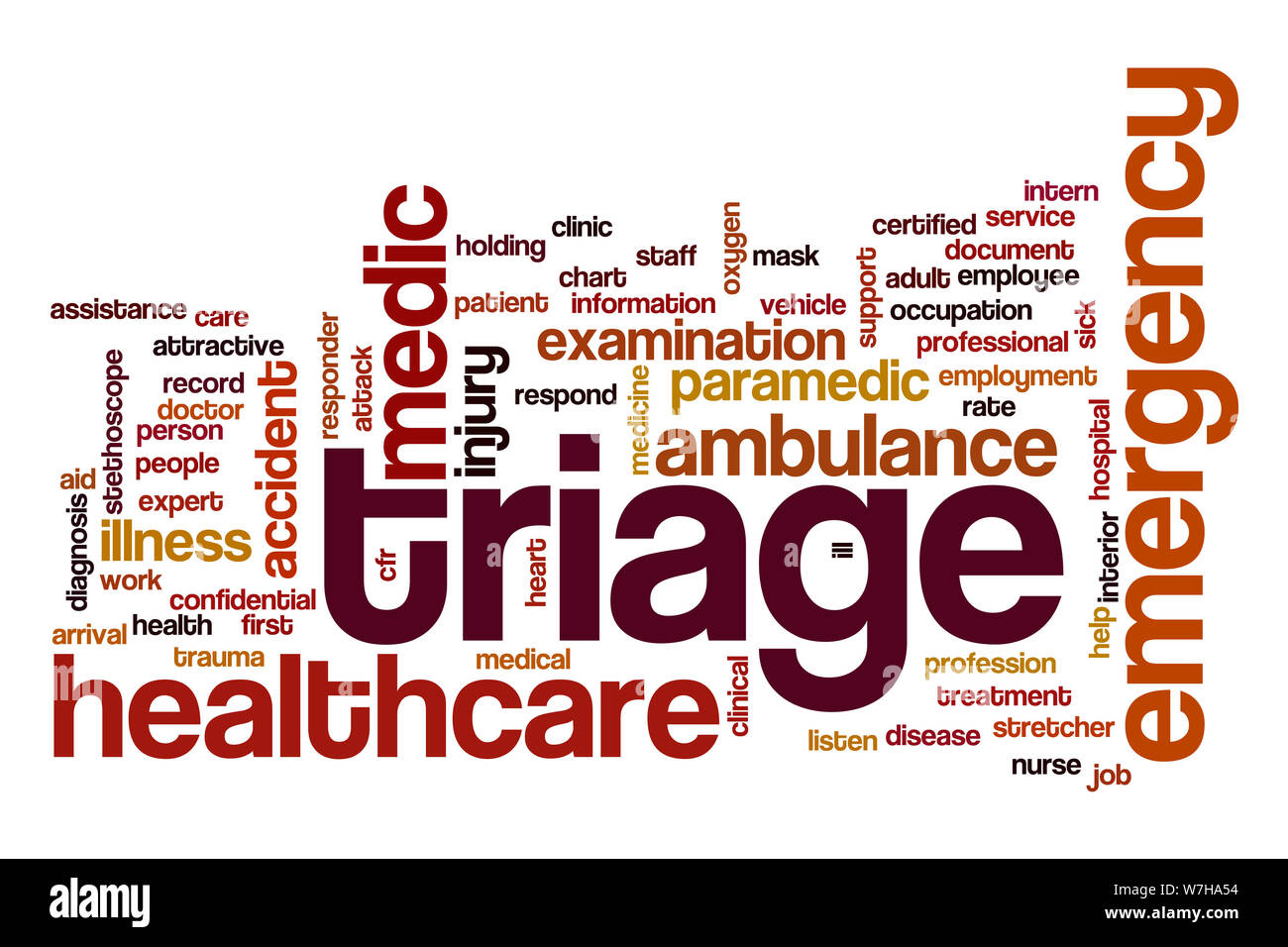 Triage word cloud concept Stock Photo - Alamy