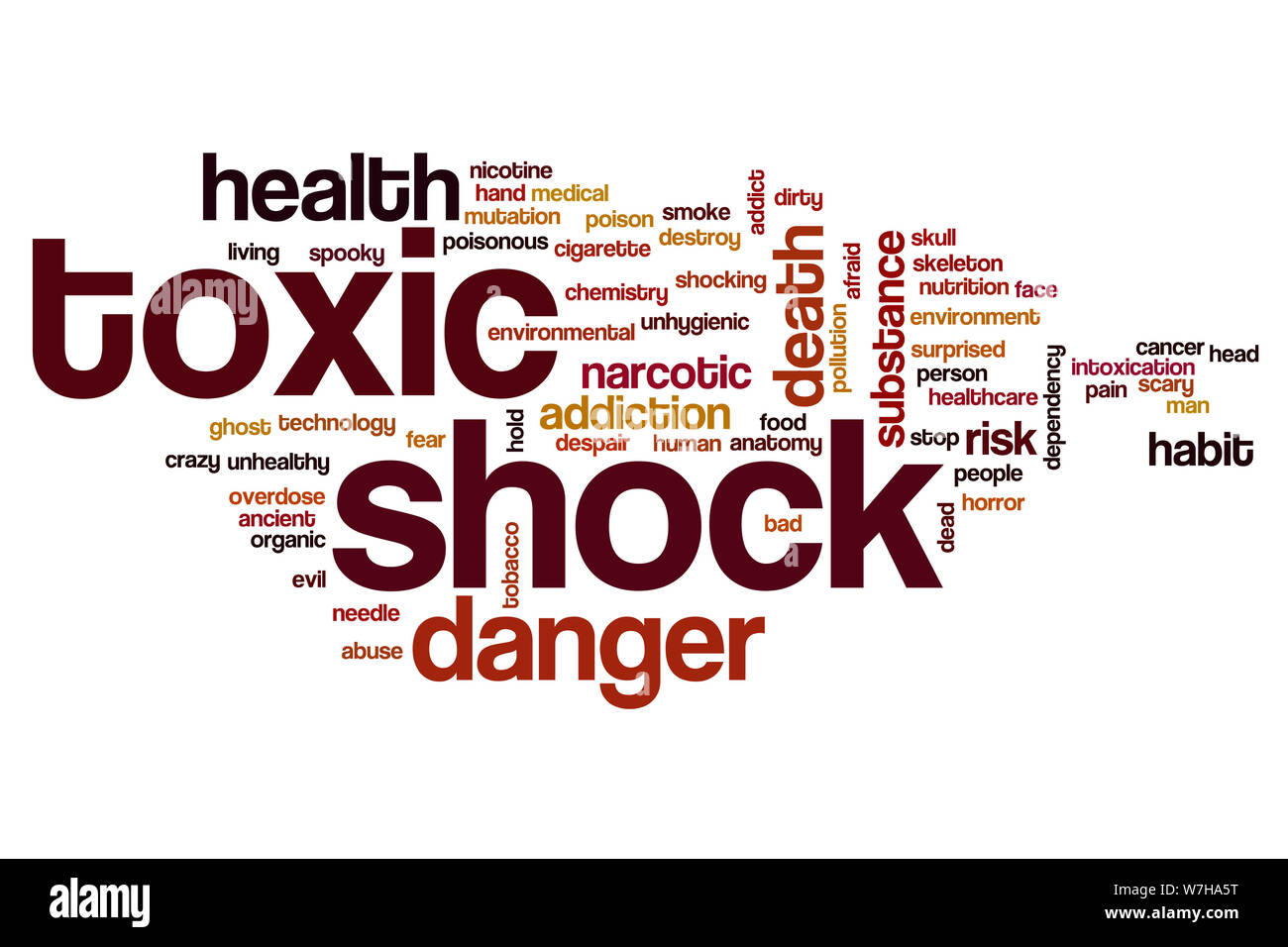 Toxic shock word cloud concept Stock Photo - Alamy