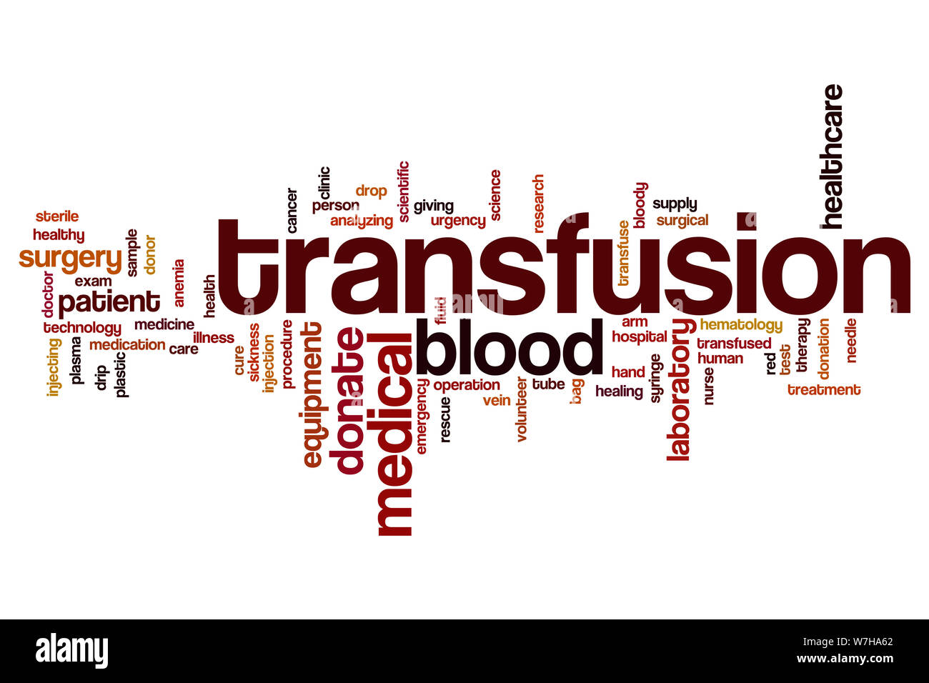 Transfusion word cloud concept Stock Photo - Alamy
