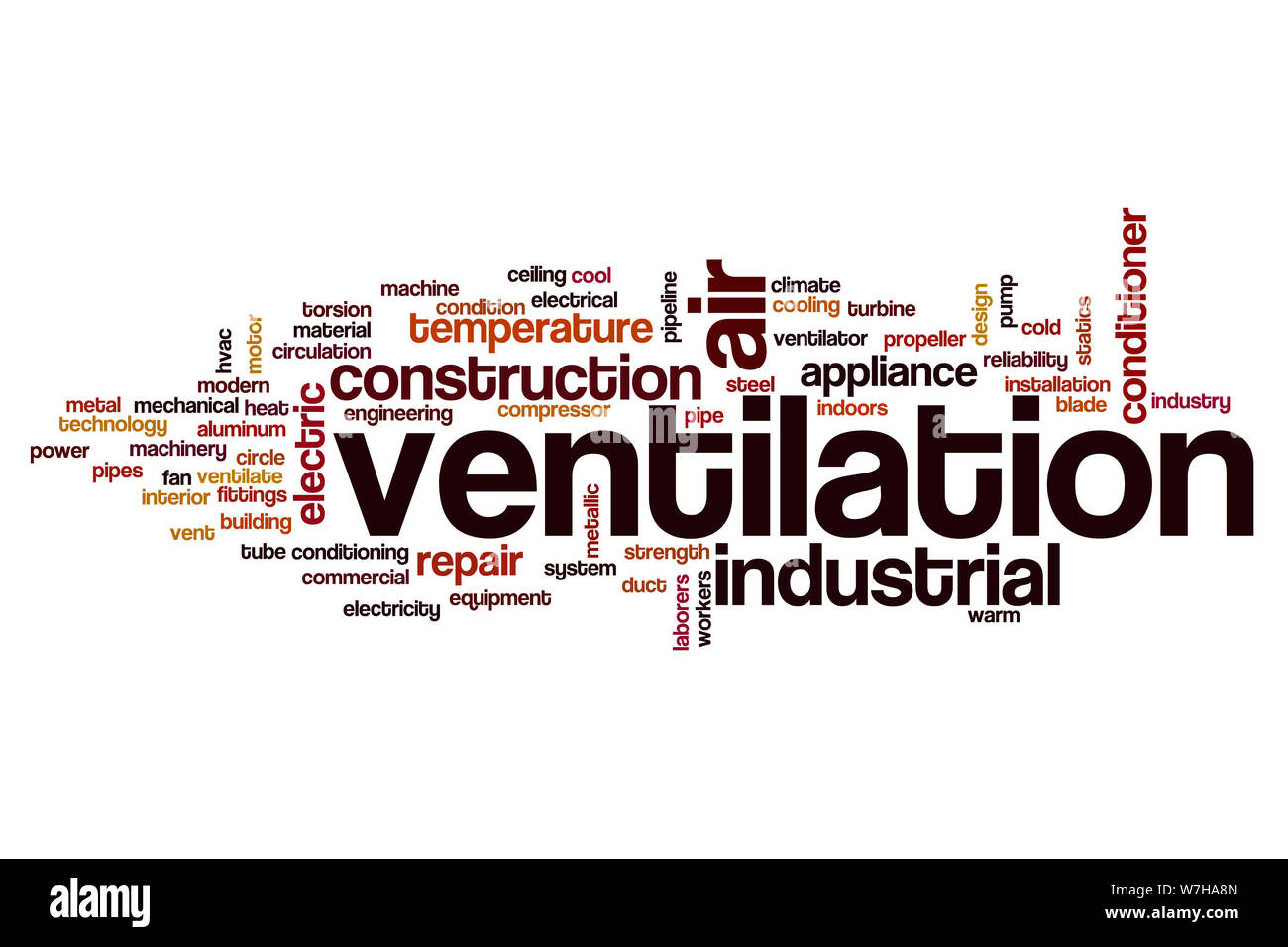 Ventilation word cloud concept Stock Photo - Alamy