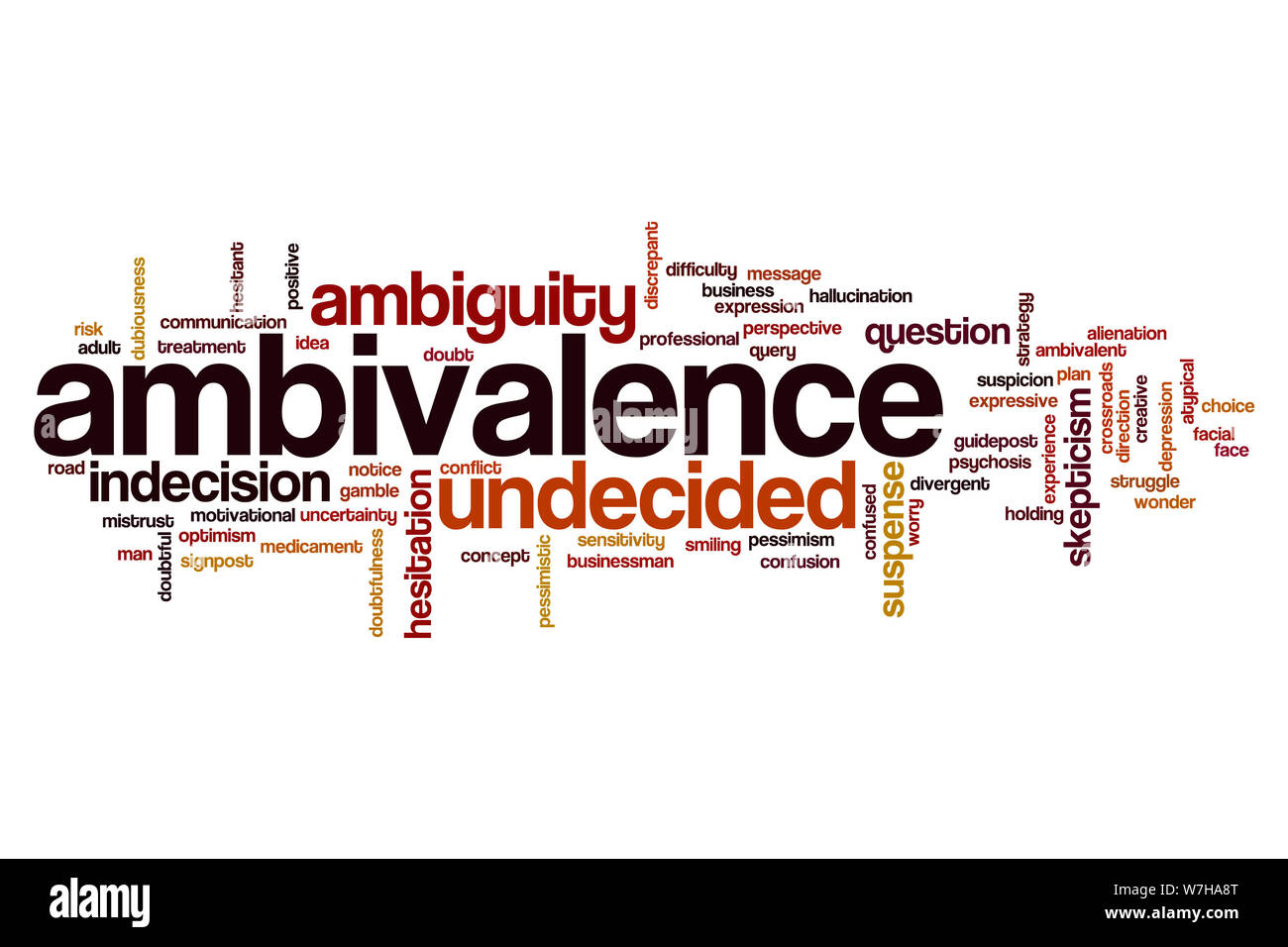 Ambivalence word cloud concept Stock Photo - Alamy