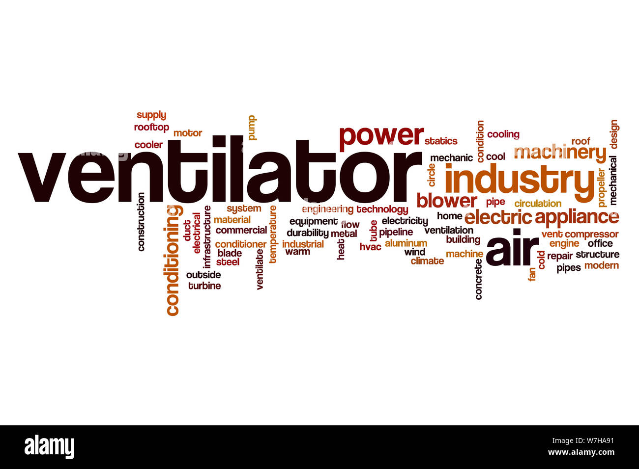 Ventilator word cloud concept Stock Photo - Alamy