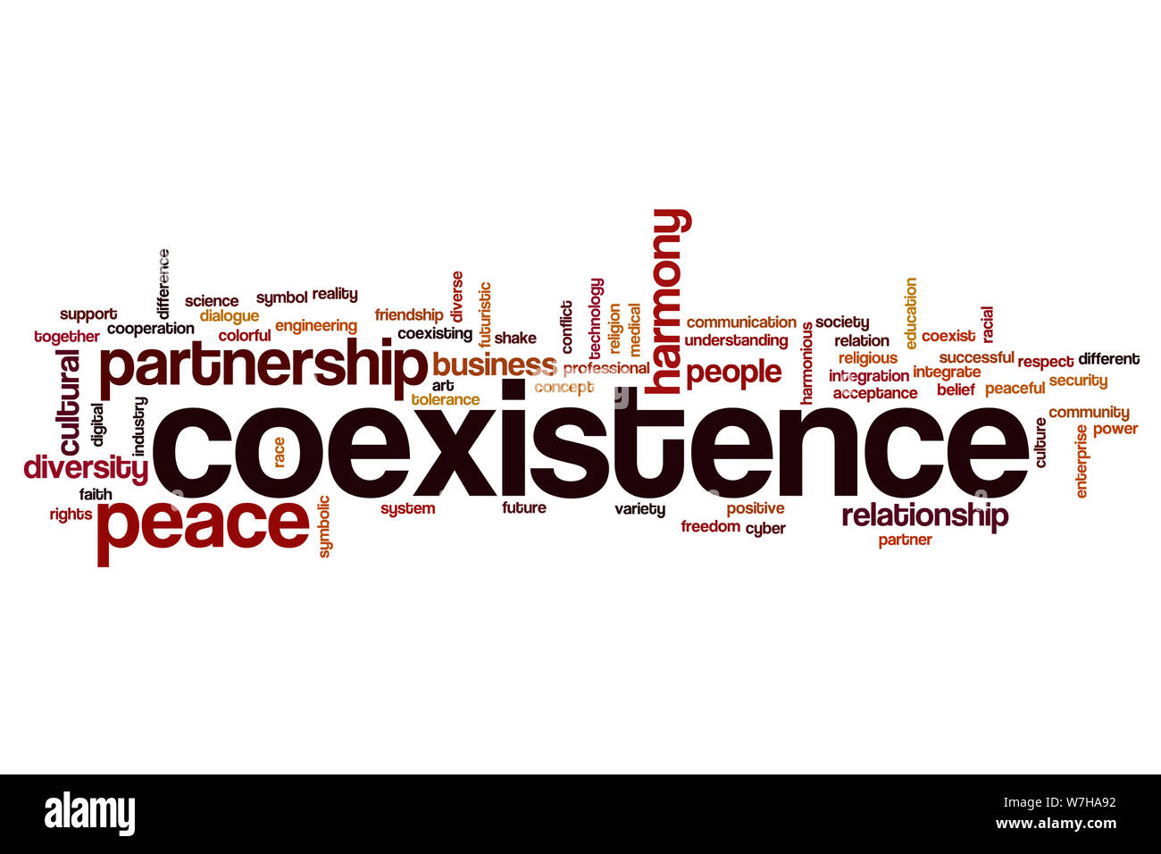 Coexistence word cloud concept Stock Photo - Alamy