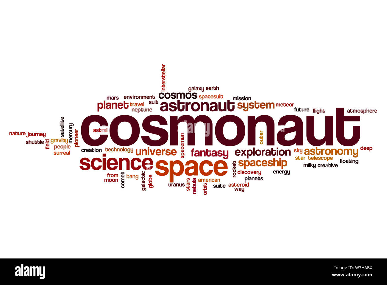Cosmonaut word cloud concept Stock Photo - Alamy