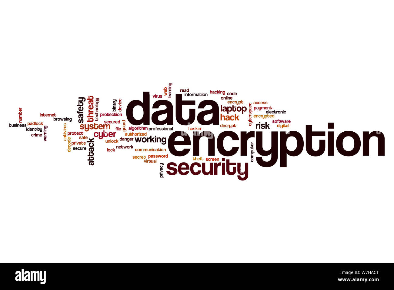 Data encryption word cloud concept Stock Photo - Alamy