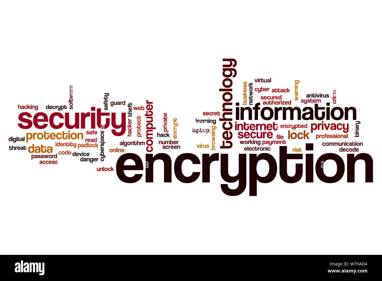 Encryption word cloud concept Stock Photo - Alamy