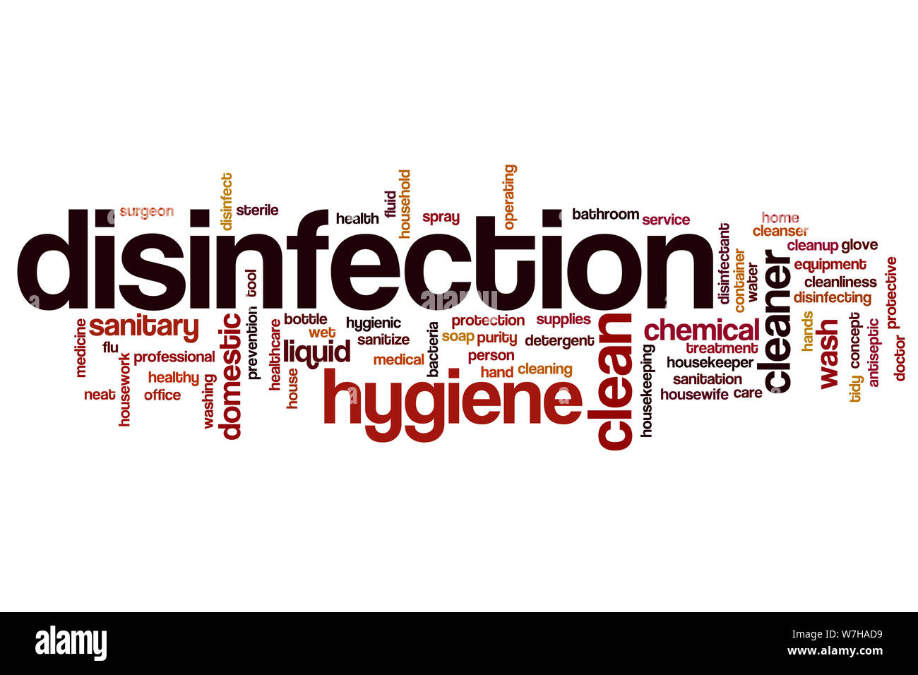 Disinfection word cloud concept Stock Photo - Alamy