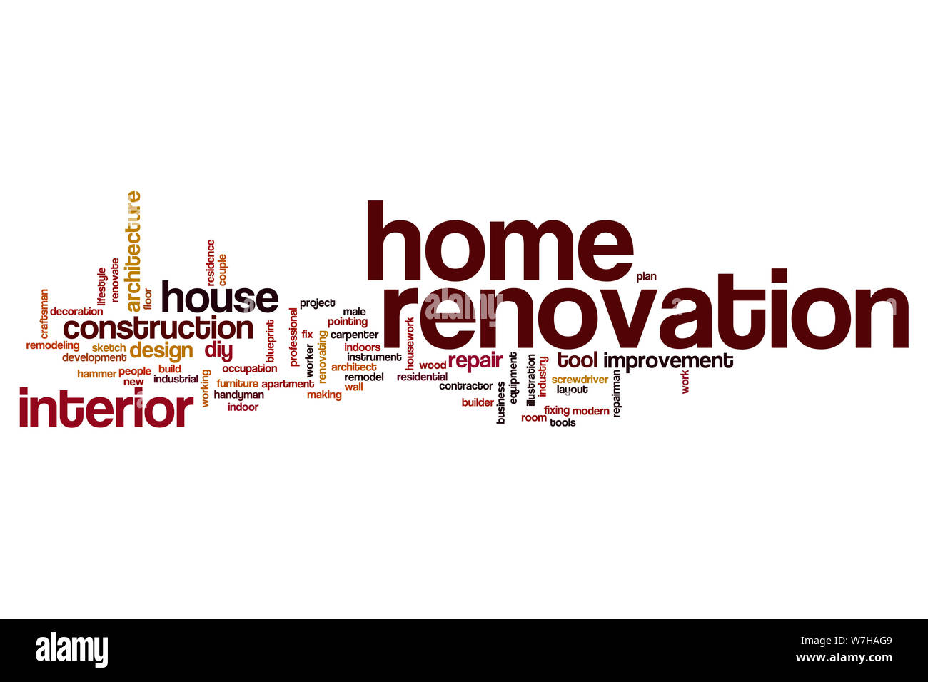 Home renovation word cloud concept Stock Photo - Alamy