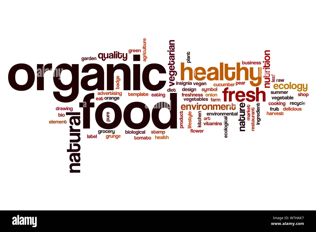 Organic food word cloud concept Stock Photo - Alamy