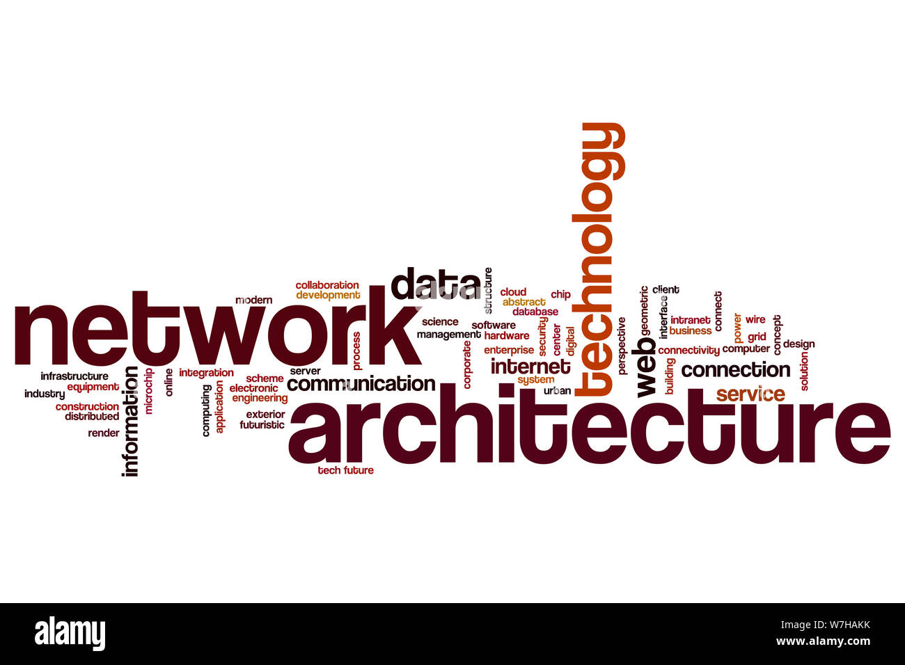 Network architecture word cloud concept Stock Photo - Alamy