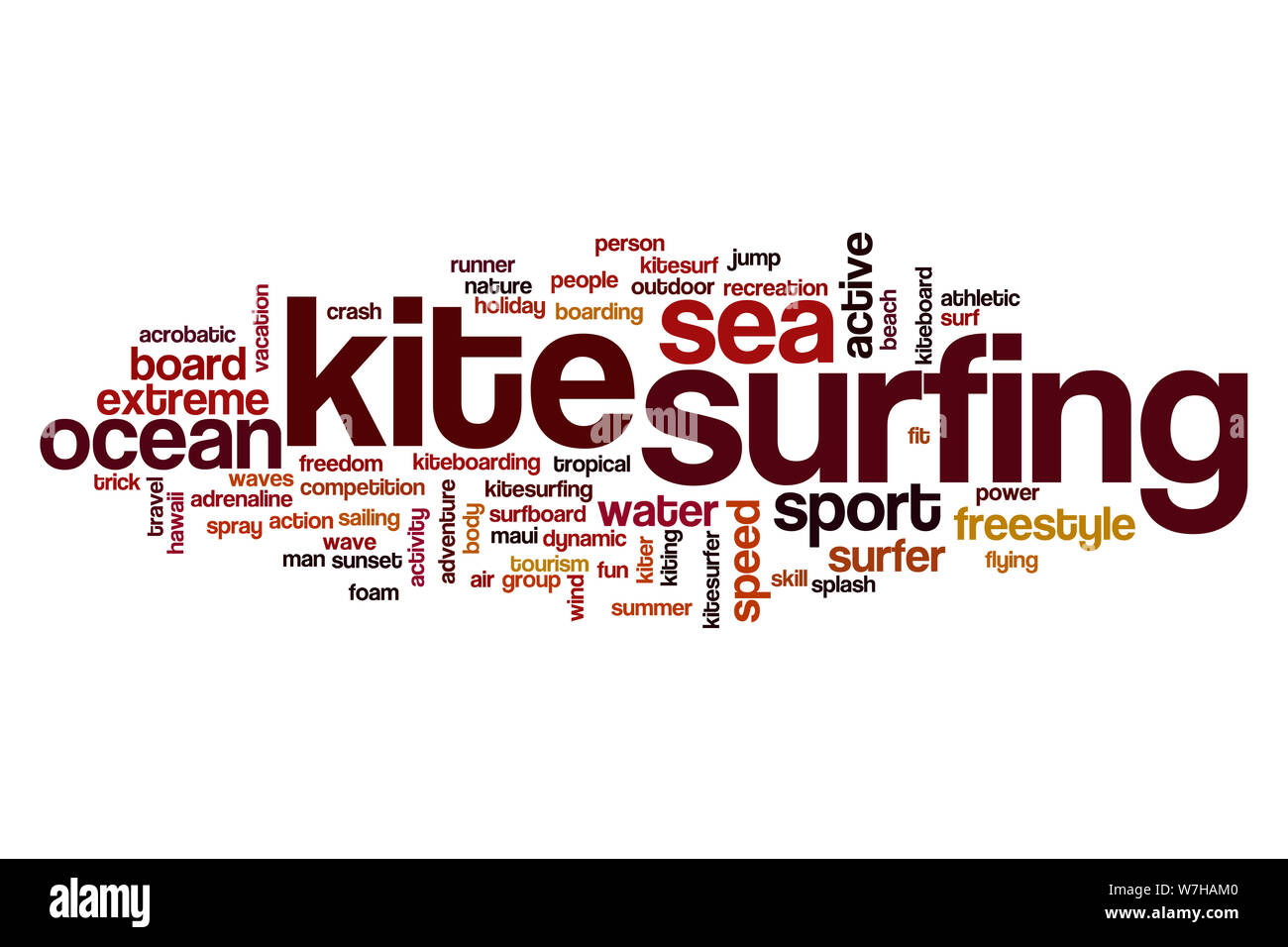 Kife surfing word cloud concept Stock Photo - Alamy