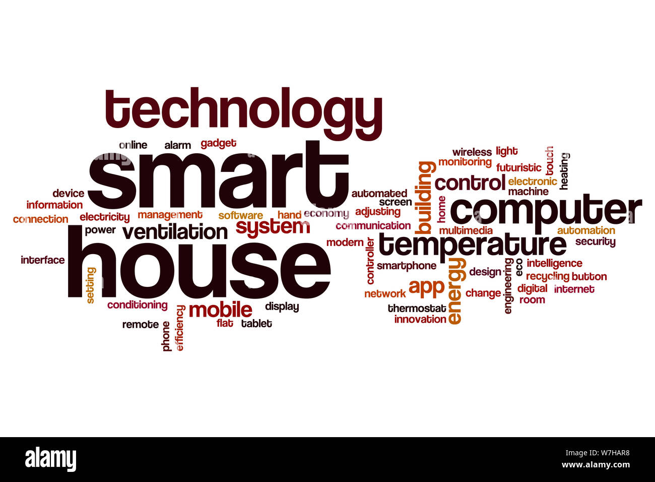 Smart home word cloud hi-res stock photography and images - Alamy