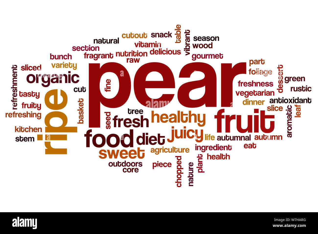 Pear word cloud concept Stock Photo - Alamy