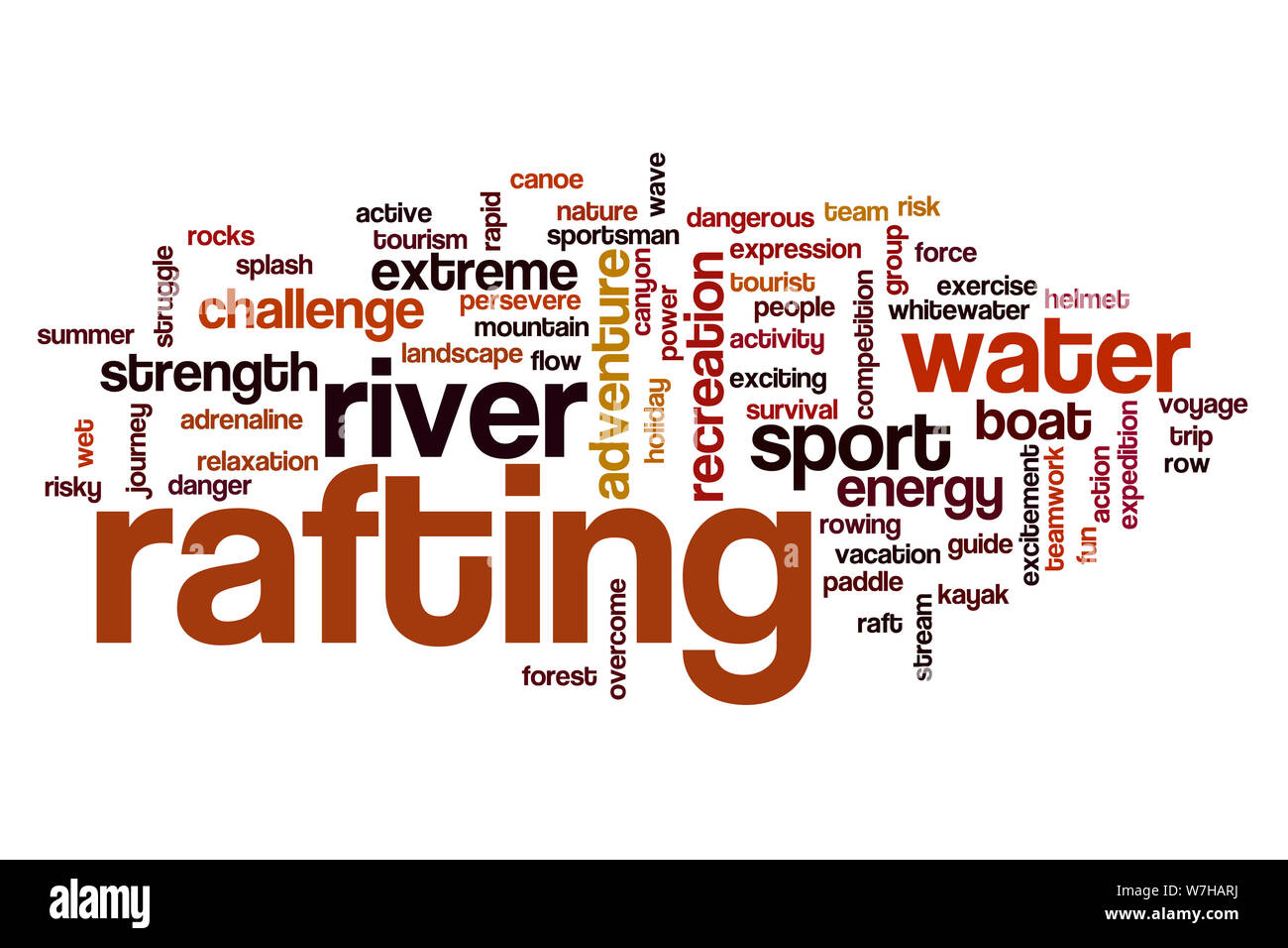 Rafting word cloud concept Stock Photo - Alamy