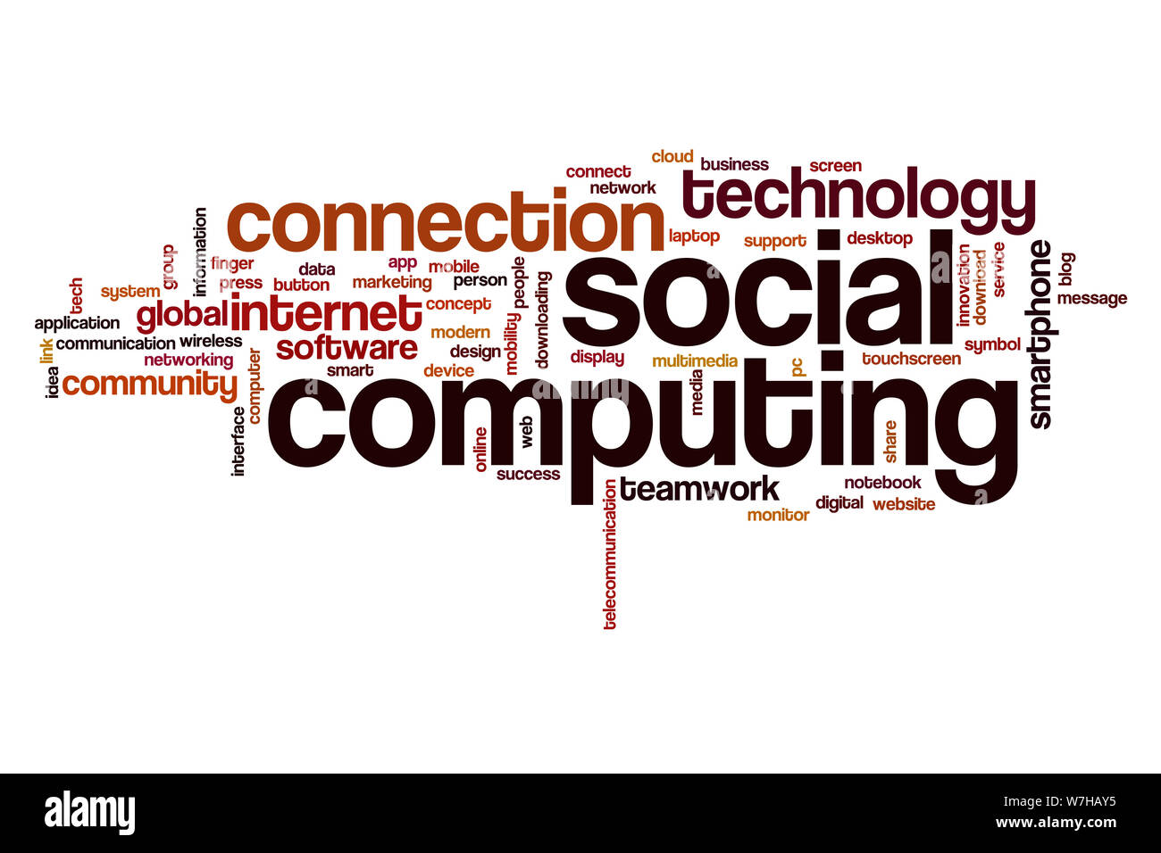 Social computing word cloud concept Stock Photo - Alamy