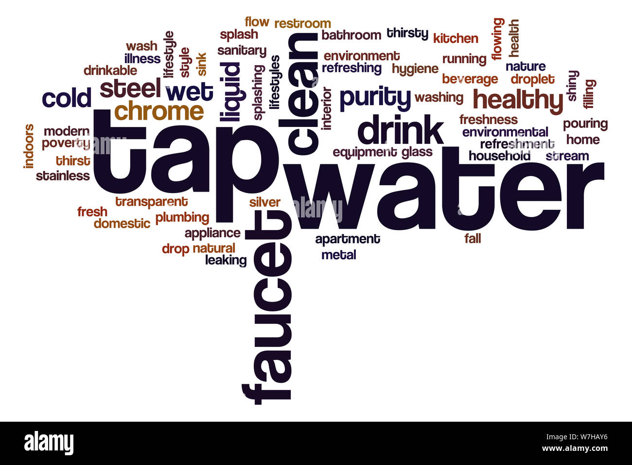 Water fall running stream Cut Out Stock Images & Pictures - Alamy