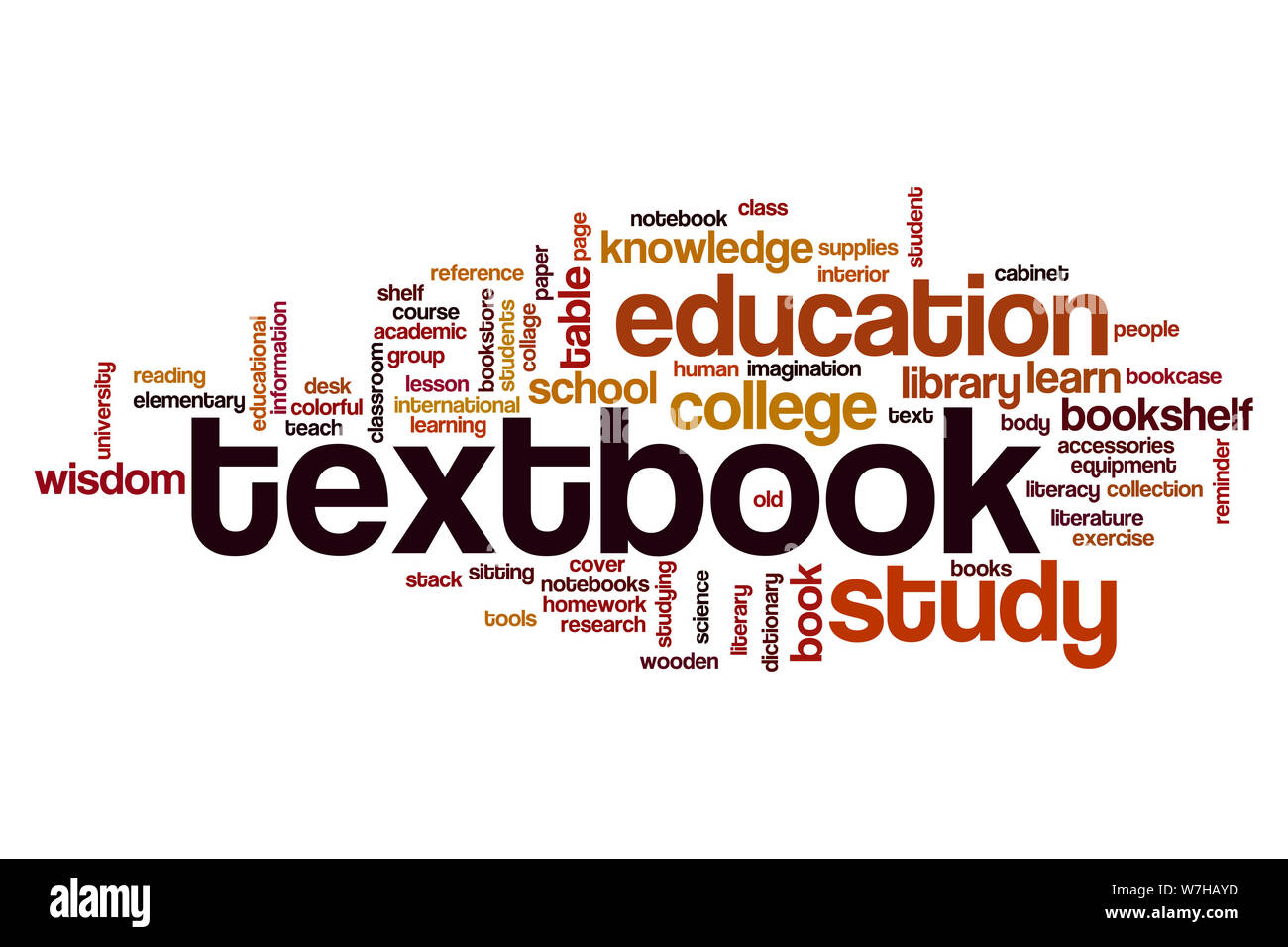 Textbook word cloud concept Stock Photo - Alamy