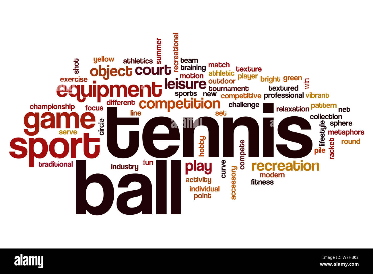 Tennis ball word cloud concept Stock Photo - Alamy