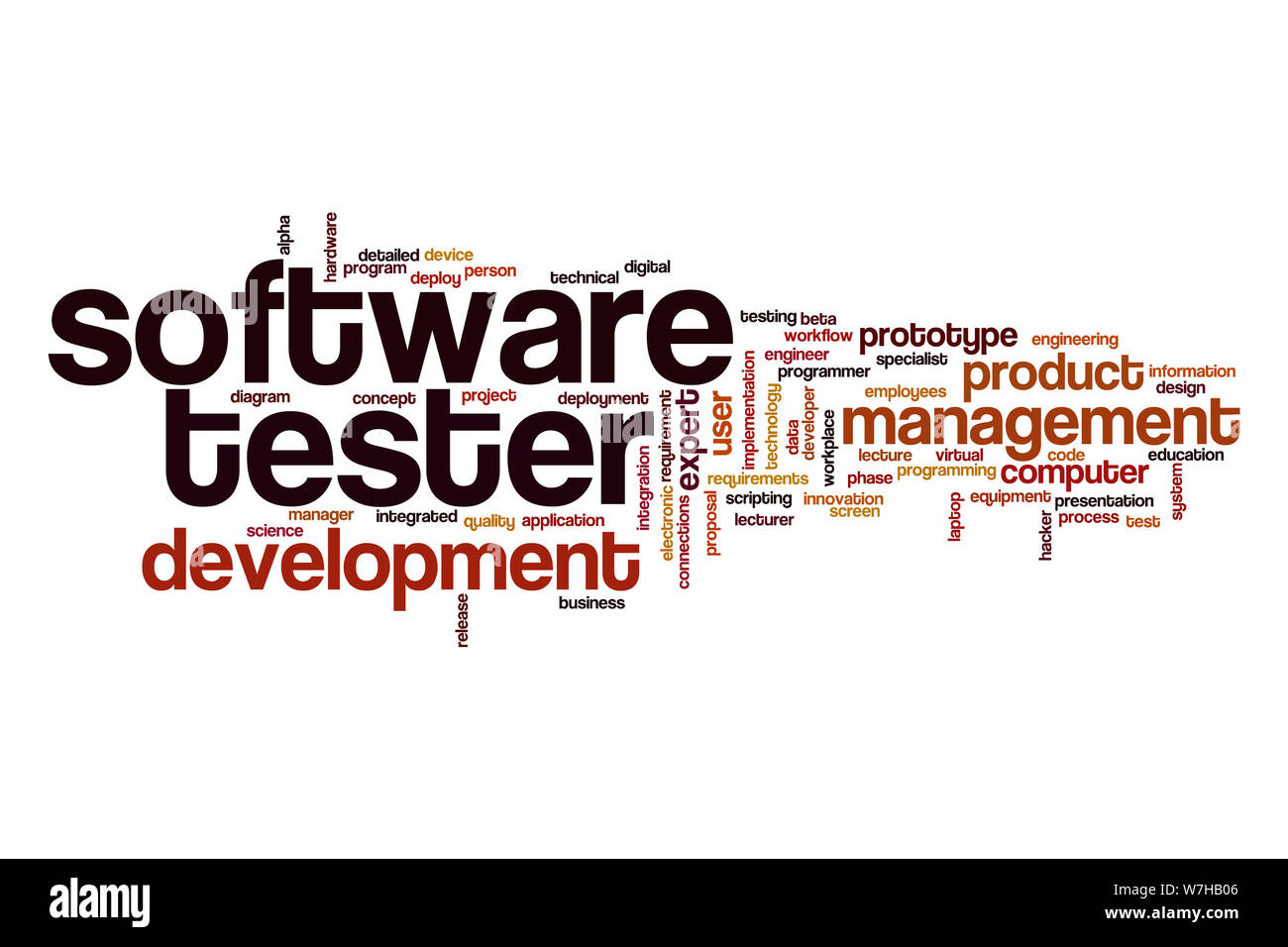 Software tester word cloud concept Stock Photo - Alamy